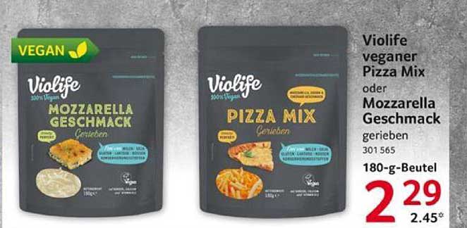 Violife Veganer Pizza Mix Oder Mozzarella Geschmack Angebot bei Selgros ...