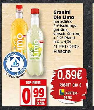 Granini Die Limo Angebot bei Elli Markt - 1Prospekte.de