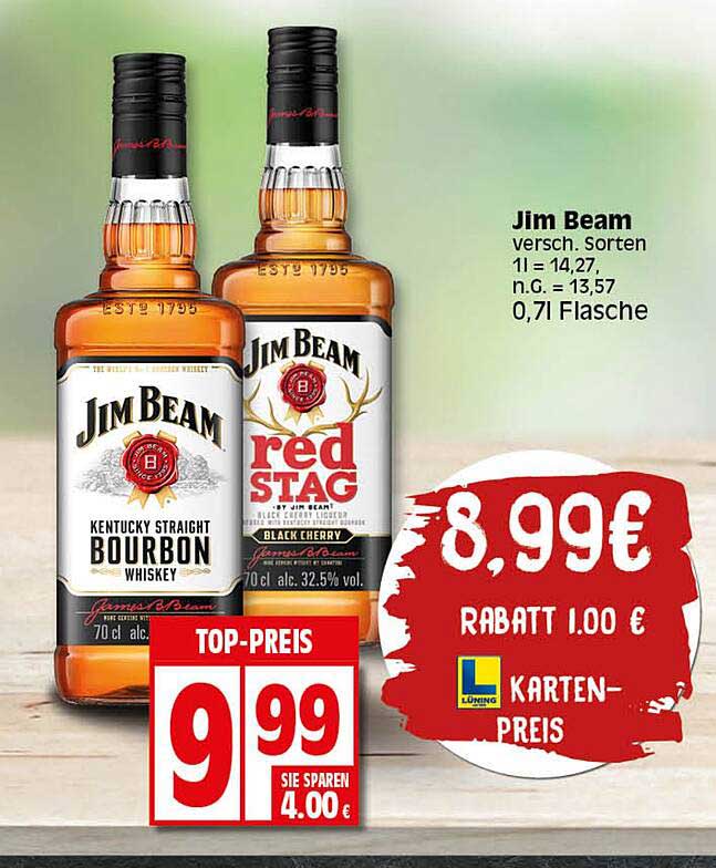 Jim Beam Bourbon Angebot bei Zisch
