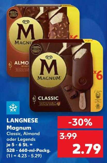 Langnese Magnum Mini Classic Oder Cuja Mara Split Angebot bei Real