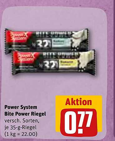 Power System Bite Power Riegel Angebot bei REWE Kaufpark - 1Prospekte.de