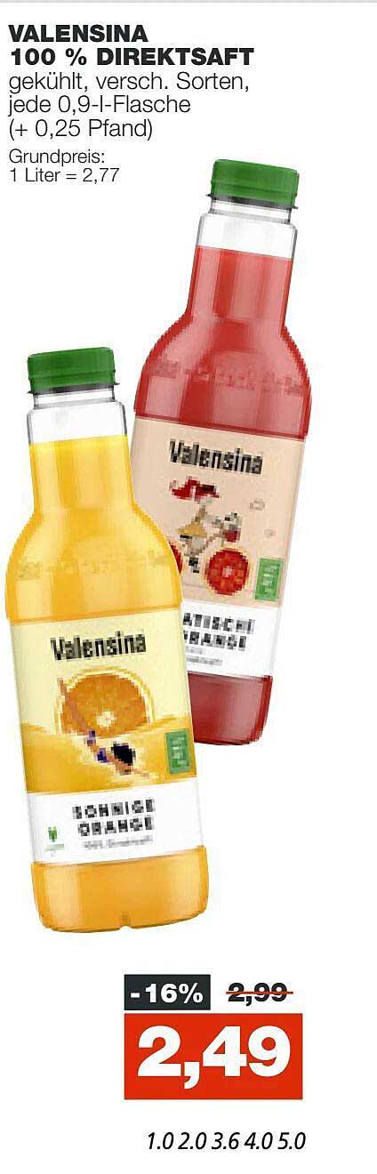 Valensina 100% Direktsaft Angebot bei Real - 1Prospekte.de