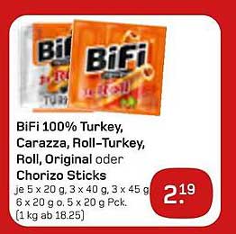 Bifi 100% Turkey Carazza Roll-turkey Roll Original Oder Chorizo Sticks ...