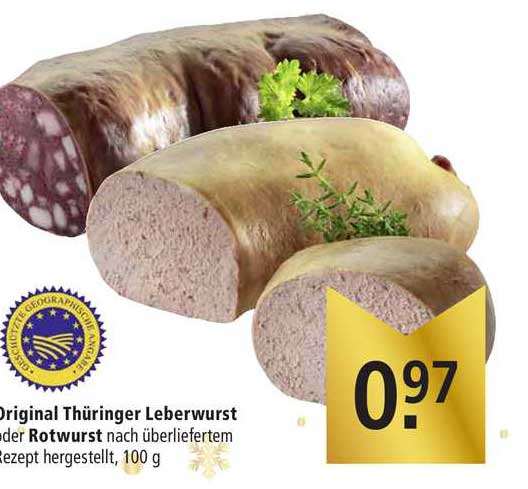 Original Thüringer Leberwurst Oder Rotwurst Angebot bei Marktkauf ...