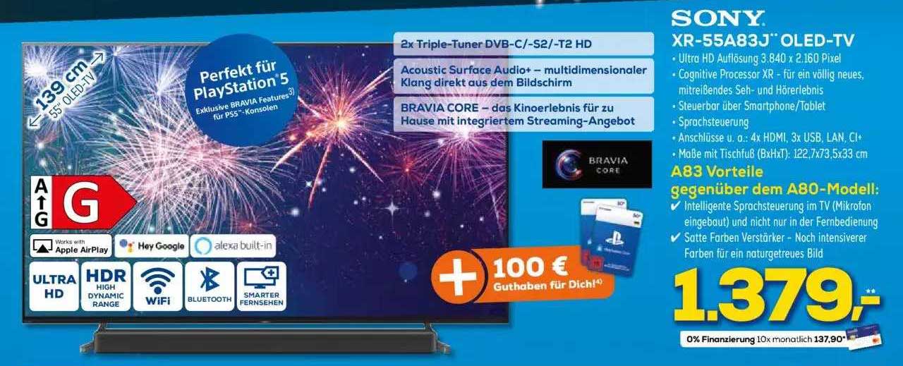 Sony Xr-55a83j Oled-tv Angebot bei Euronics XXL - 1Prospekte.de