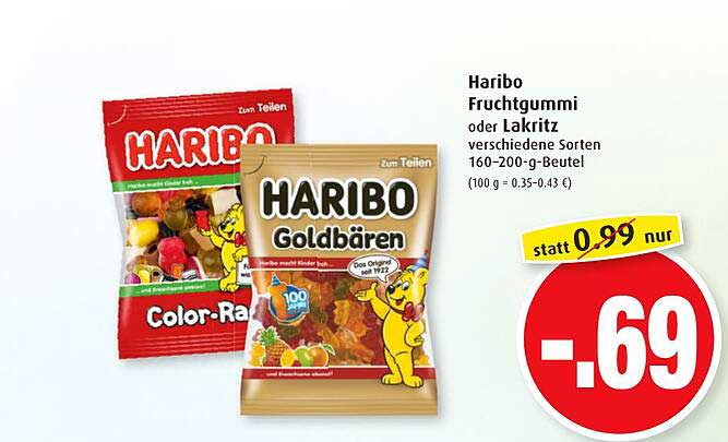 Haribo Fruchtgummi Oder Lakritz Angebot bei Markant - 1Prospekte.de
