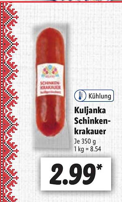 Kuljanka Schinken-krakauer Angebot bei Lidl - 1Prospekte.de