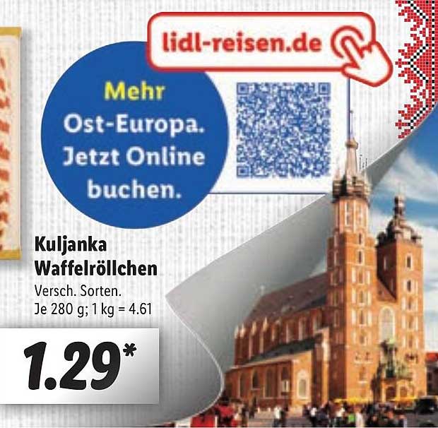 Kuljanka Waffelröllchen Angebot bei Lidl - 1Prospekte.de