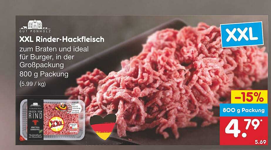 XXL Rinder-hackfleisch Angebot bei Netto Marken-Discount - 1Prospekte.de