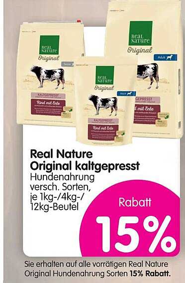 Real Nature Original Kaltgepresst Angebot bei MegaZoo - 1Prospekte.de