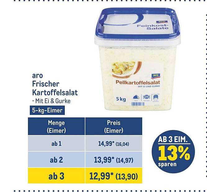 Aro Frischer Kartoffelsalat Angebot bei METRO - 1Prospekte.de