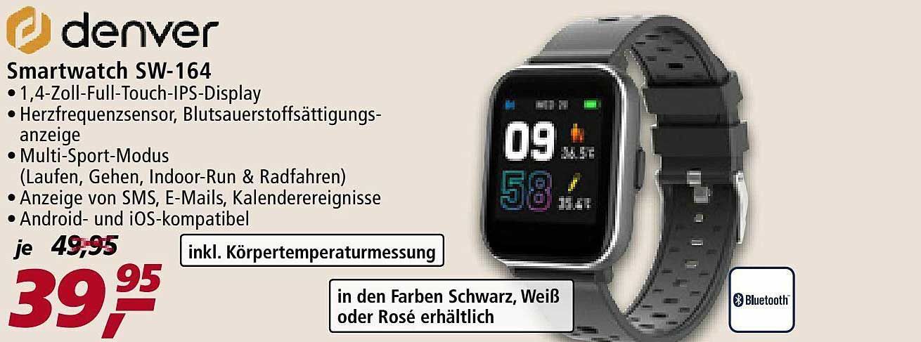 Denver Smartwatch Sw-164 Angebot bei Real - 1Prospekte.de