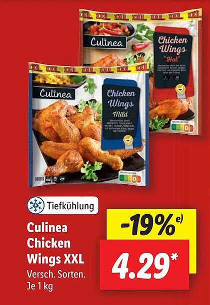 Culinea Chicken Wings Xxl Angebot bei Lidl - 1Prospekte.de