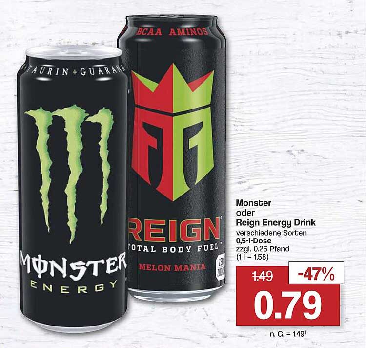 Monster Oder Reign Energy Drink Angebot bei Famila Nordwest - 1Prospekte.de