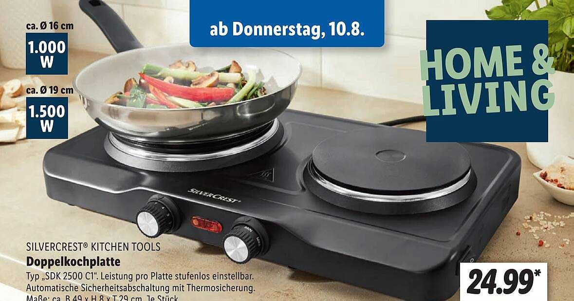 Silvercrest Kitchen Tools Doppelkochplatte Angebot bei Lidl - 1Prospekte.de