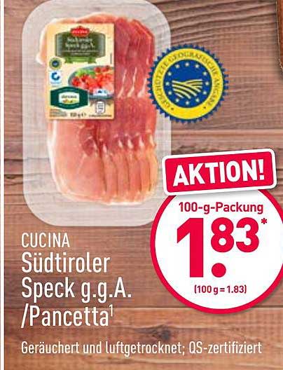 Cucina Südtiroler Speck Gga Pancetta Angebot bei ALDI Nord - 1Prospekte.de
