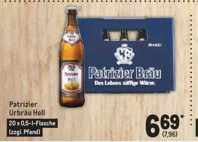 Patrizier Urbräu Hell Angebot bei METRO - 1Prospekte.de