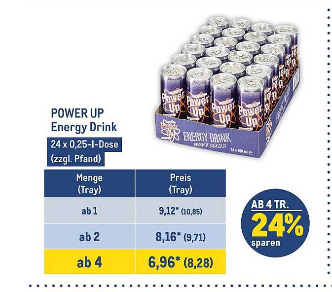 Power Up Energy Drink Angebot bei METRO - 1Prospekte.de