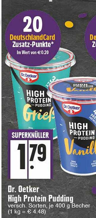 Dr Oetker High Protein Pudding Angebot bei EDEKA - 1Prospekte.de