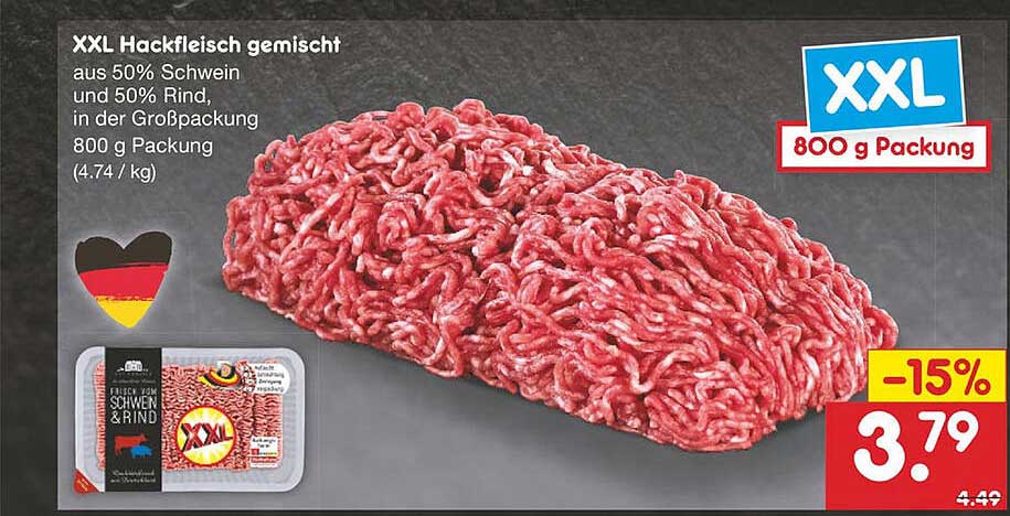 Xxl Hackfleisch Gemischt Angebot bei Netto Marken-Discount - 1Prospekte.de