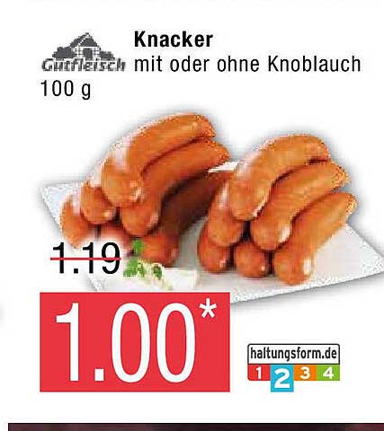 Gutfleisch Knacker Angebot bei Marktkauf - 1Prospekte.de