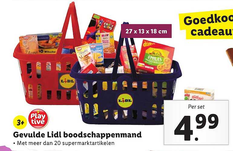 Gevulde Lidl Boodschappenmand aanbieding bij Lidl