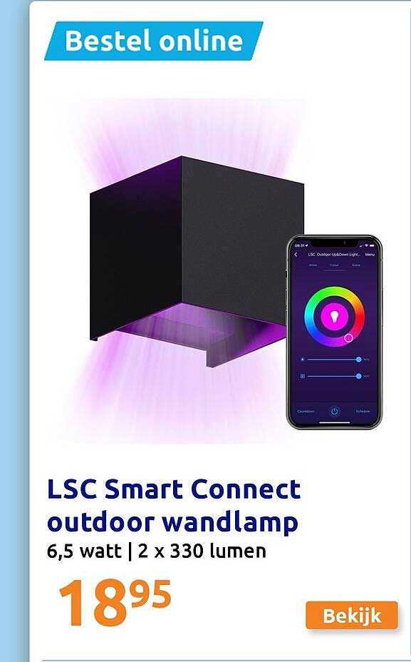 Lsc Smart Connect Outdoor Wandlamp aanbieding bij Action