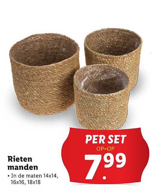 Rieten Manden aanbieding bij Lidl