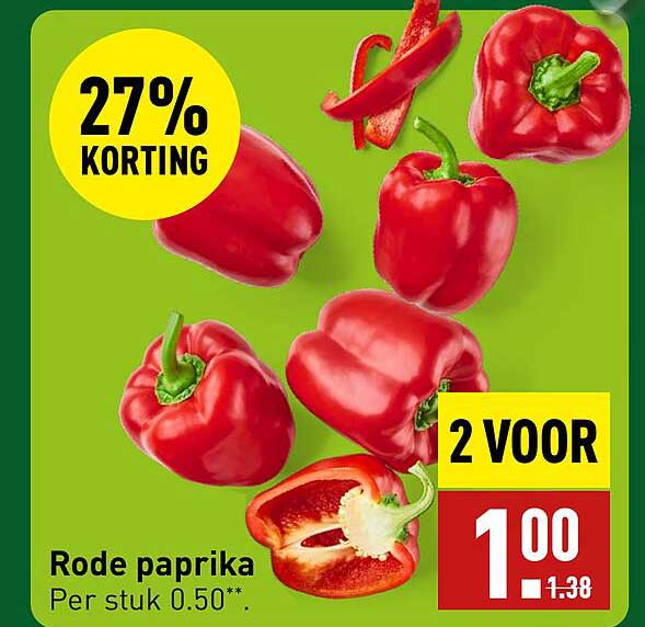 Rode Paprika aanbieding bij ALDI