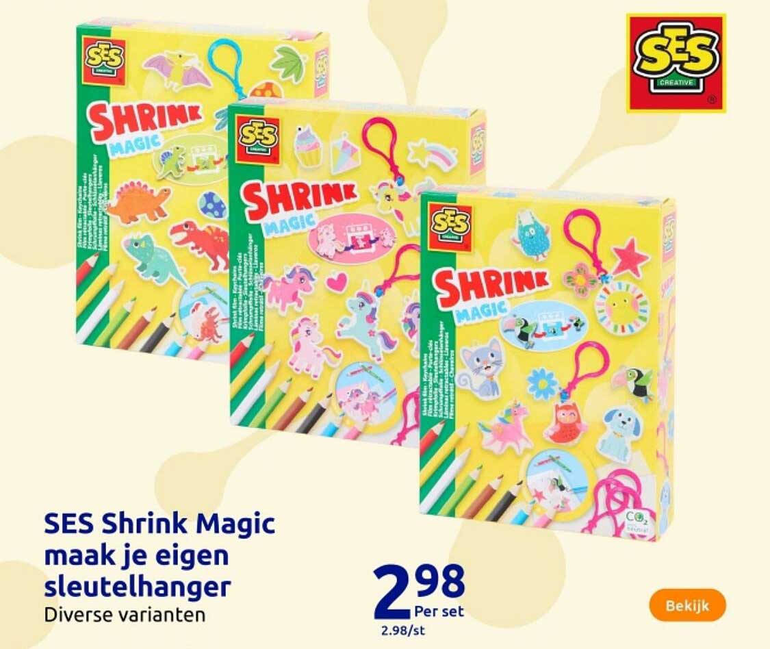 Ses Shrink Magic Maak Je Eigen Sleutelhanger aanbieding bij Action