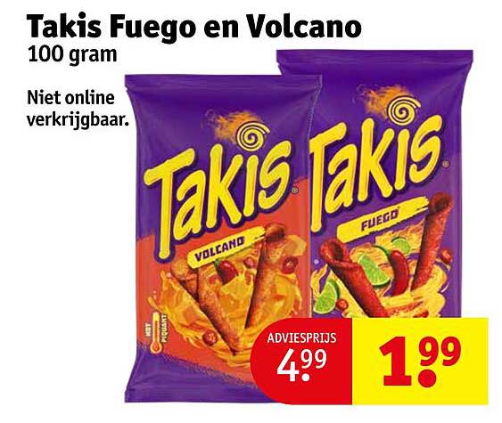 Takis Fuego En Volcano aanbieding bij Kruidvat
