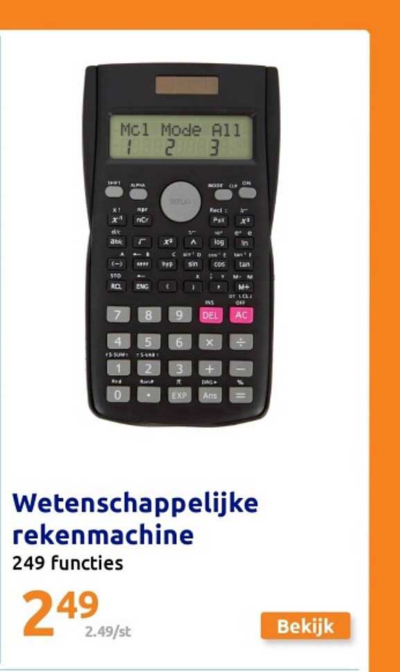 Wetenschappelijke Rekenmachine aanbieding bij Action