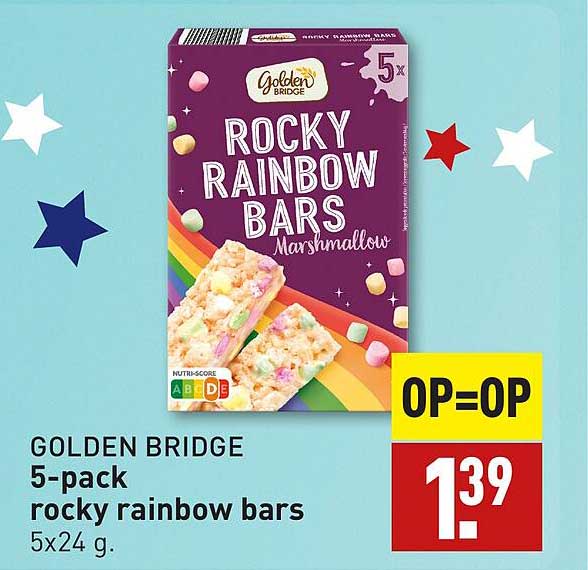 Golden Bridge Rocky Rainbow Bars aanbieding bij ALDI