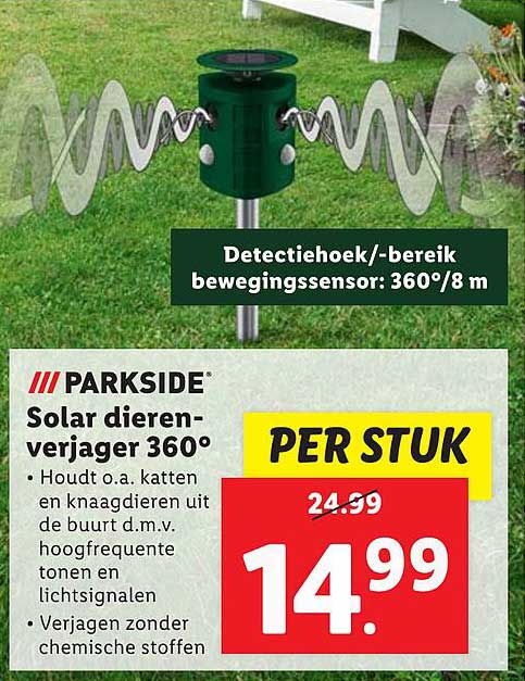 Parkside Solar Dierenverjager 360° aanbieding bij Lidl
