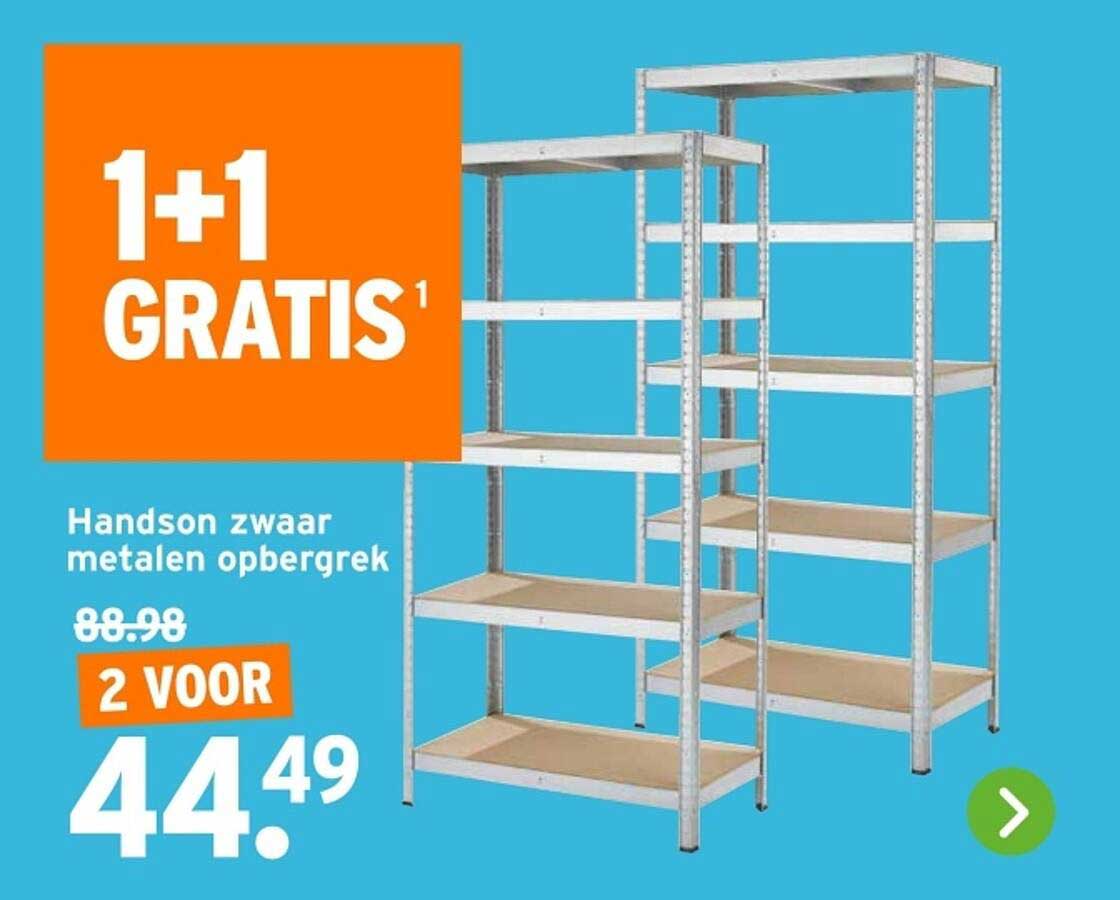 Handson Zwaar Metalen Opbergrek aanbieding bij GAMMA