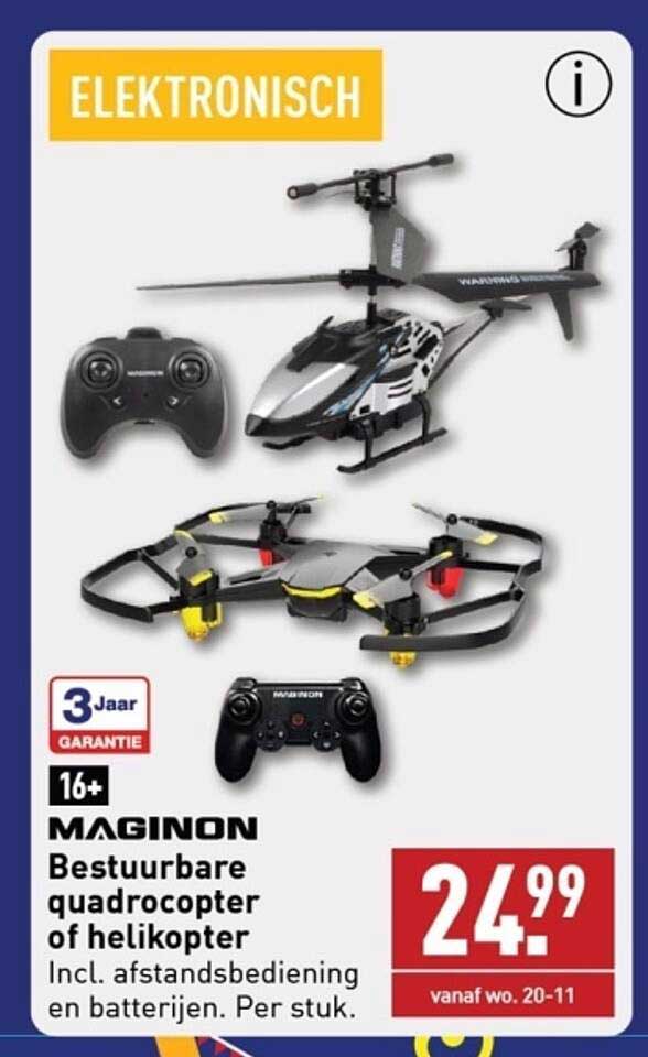 Maginon Bestuurbare Quadrocopter Of Helikopter aanbieding bij ALDI
