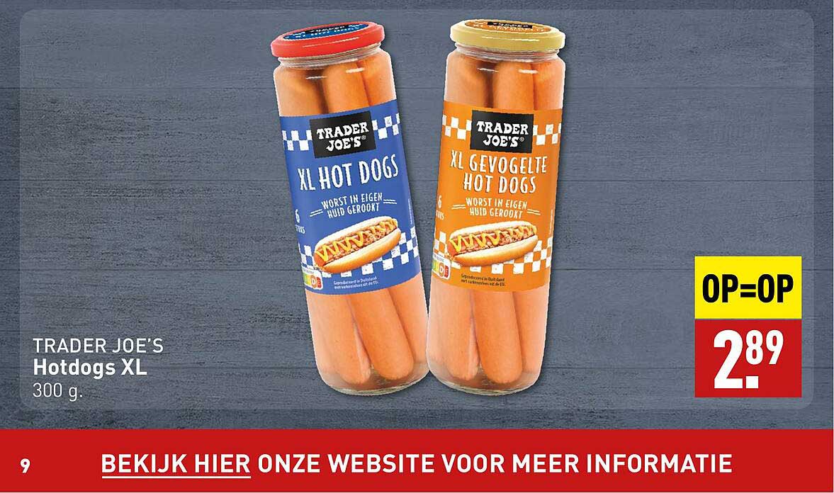 Trader Joe's Hot Dogs Xl aanbieding bij ALDI