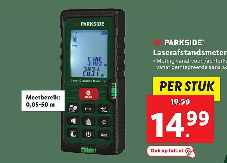 Parkside Laserafstandsmeter aanbieding bij Lidl