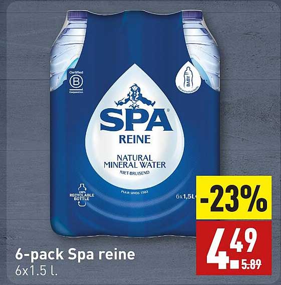 6-Pack Spa Reïne aanbieding bij ALDI