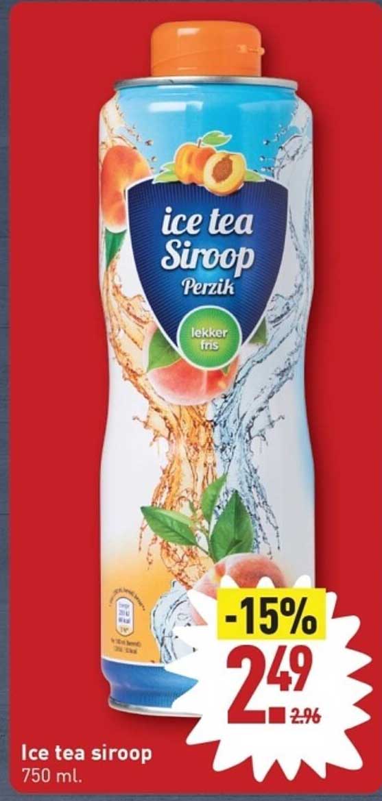 Ice Tea Siroop Perzik aanbieding bij ALDI