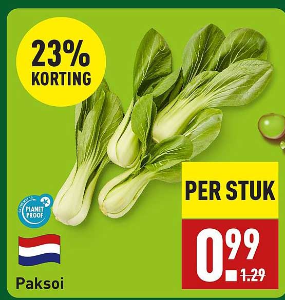 Paksoi aanbieding bij ALDI