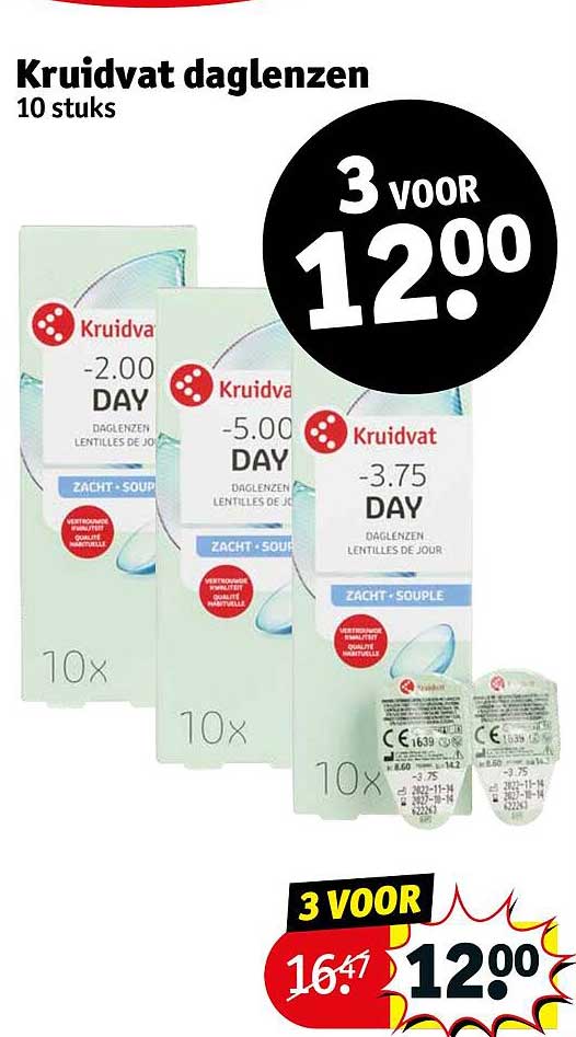 Kruidvat Daglenzen aanbieding bij Kruidvat