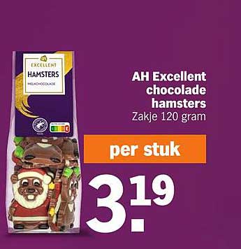 Ah Excellent Chocolade Hamsters aanbieding bij Albert Heijn
