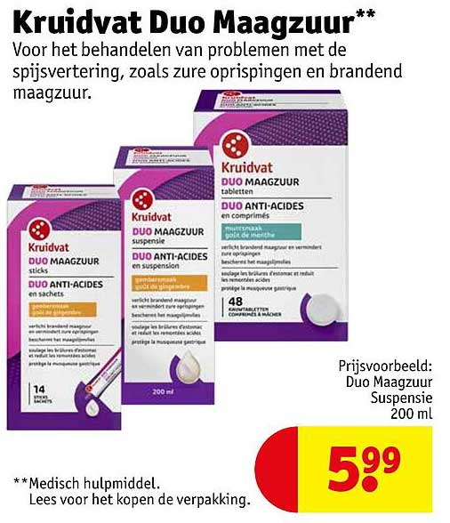 Kruidvat Duo Maagzuur aanbieding bij Kruidvat