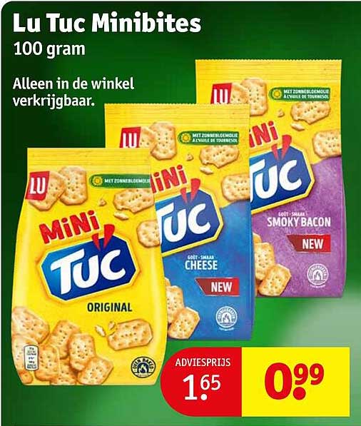 Lu Tuc Minibites aanbieding bij Kruidvat
