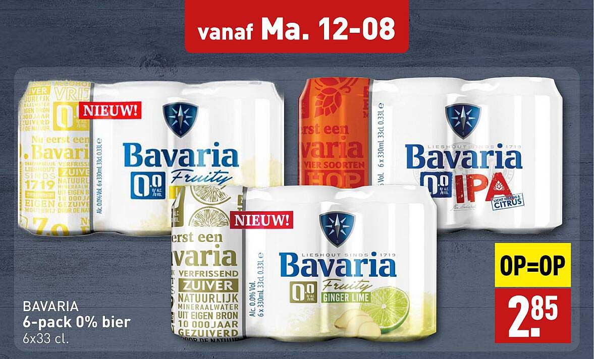 Bavaria 6-Pack 0% Bier aanbieding bij ALDI