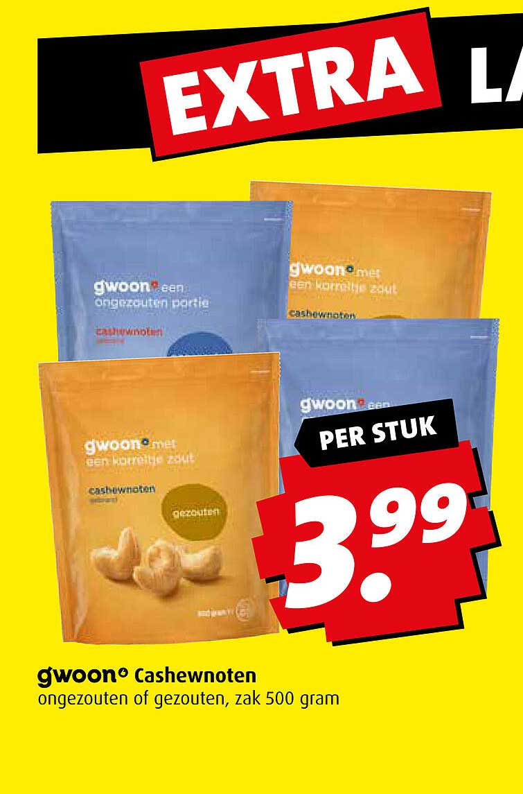 Gwoon® Cashewnoten aanbieding bij Boni