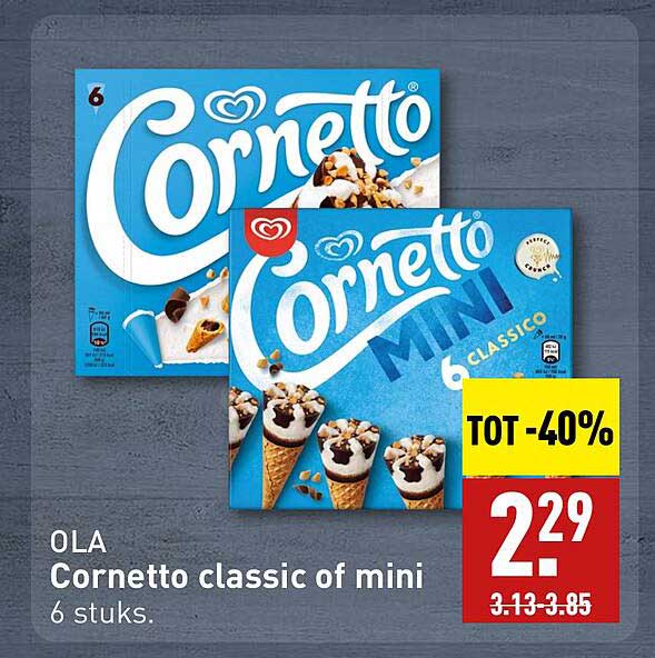 Cornetto Classic Of Mini aanbieding bij ALDI