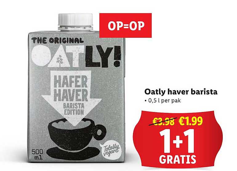 Oatly Haver Barista aanbieding bij Lidl