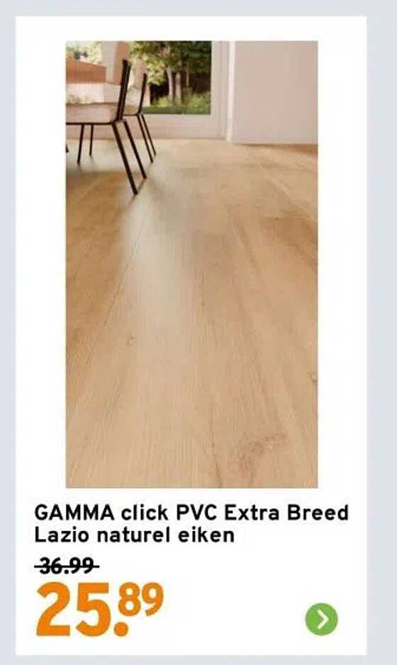 Gamma Click Pvc Extra Breed Lazio Naturel Eiken aanbieding bij GAMMA